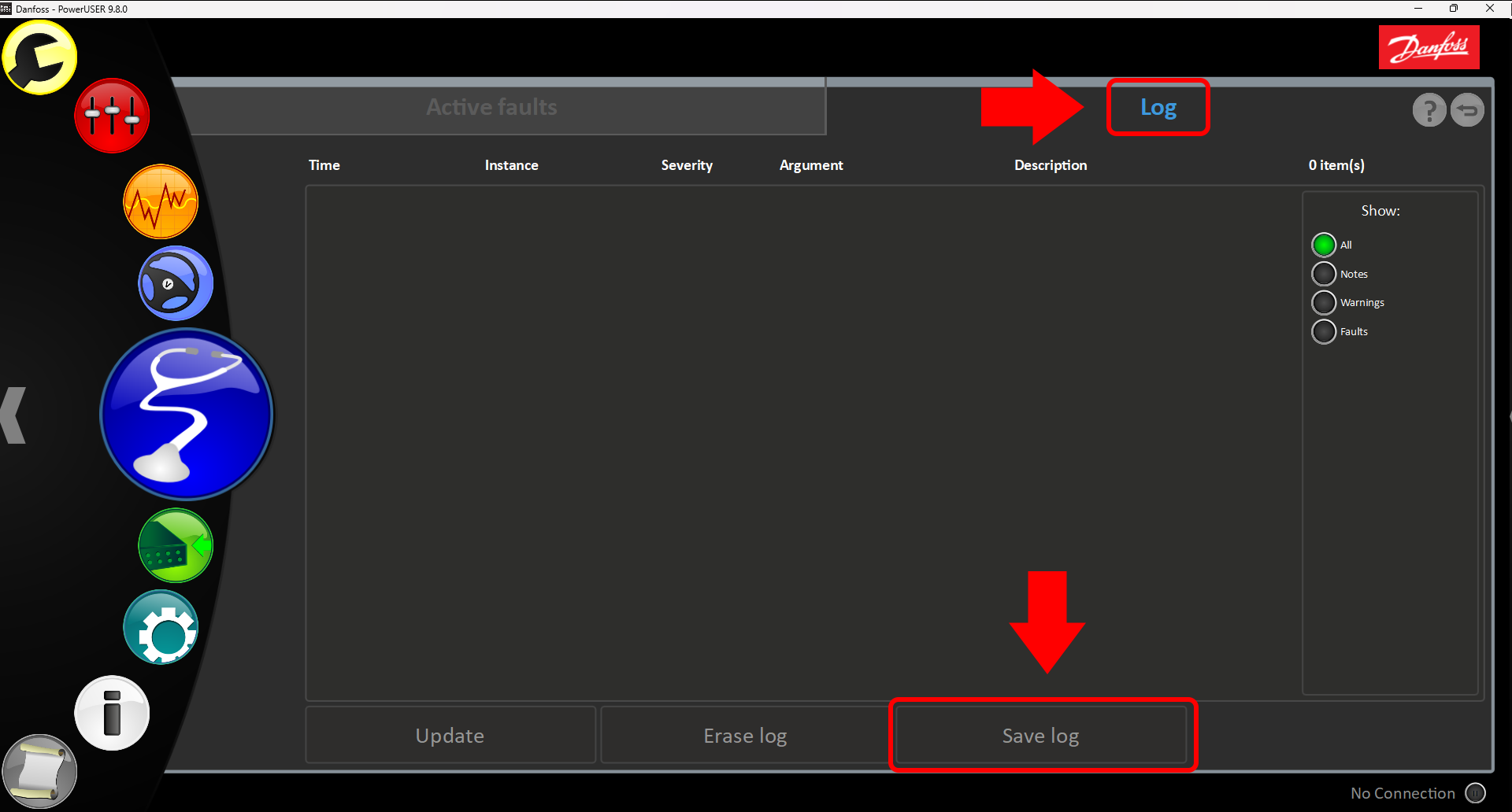 Fault Log – Danfoss Editron
